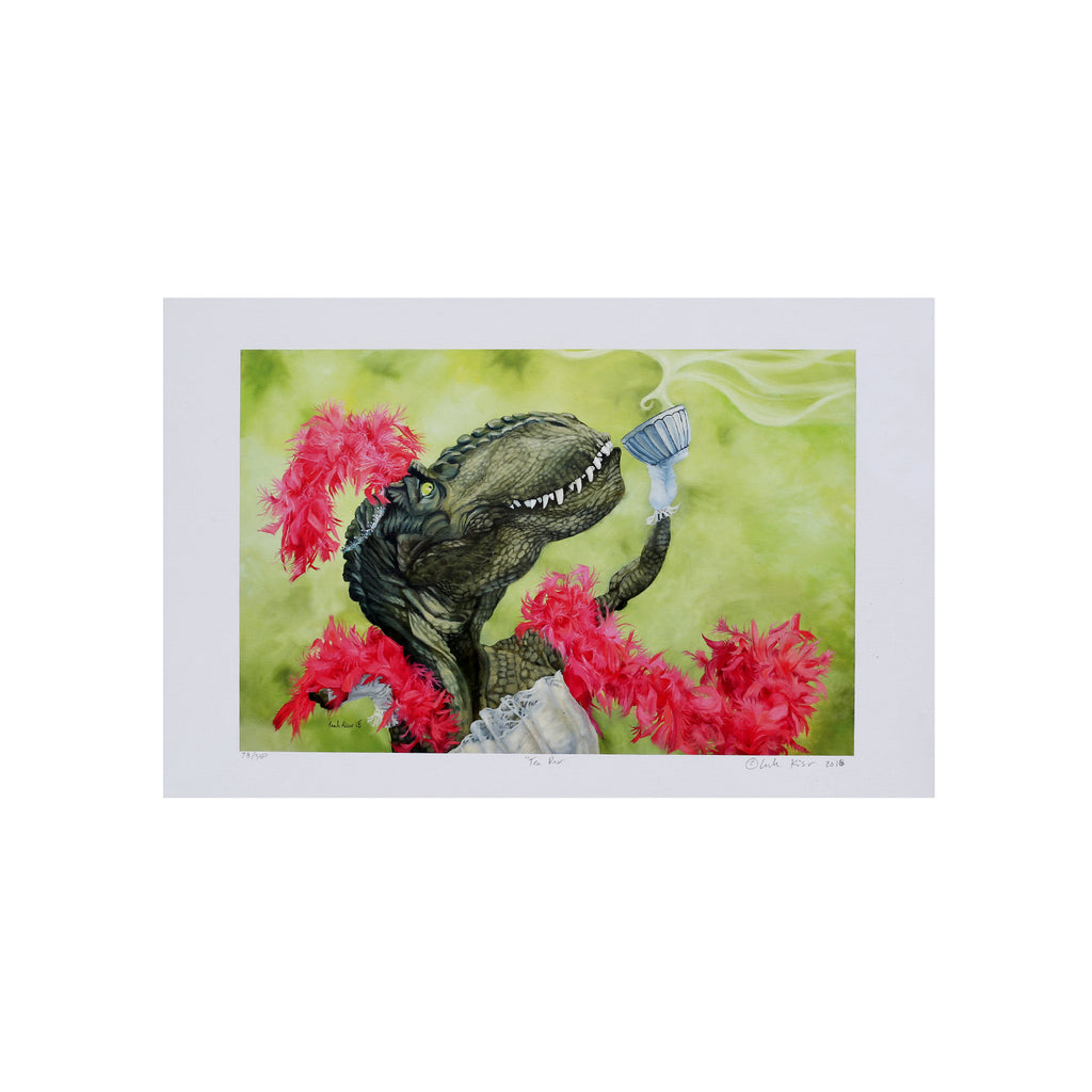 "Tea Rex" Print by Leah Kiser – Practical Art