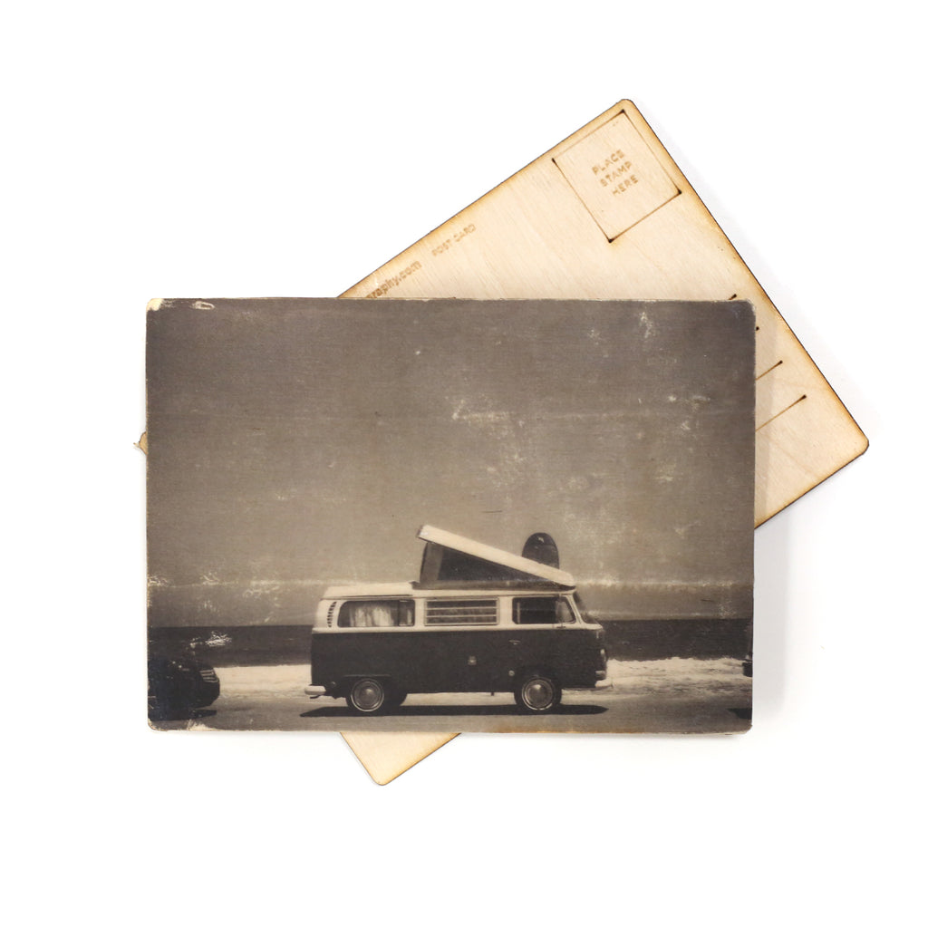 Beach VW postcard by Lisa Olson – Practical Art