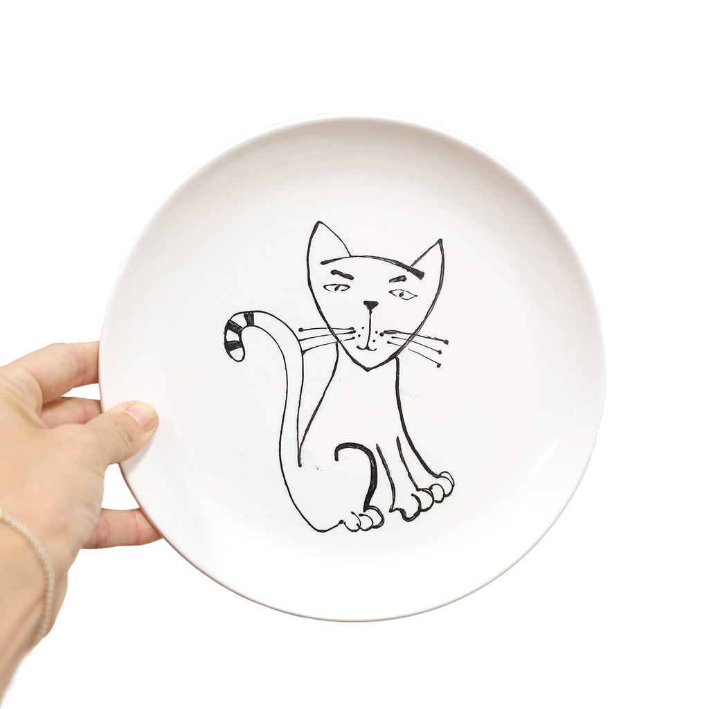 8" Kitty Cat Plate by Denise Yaghmourian – Practical Art