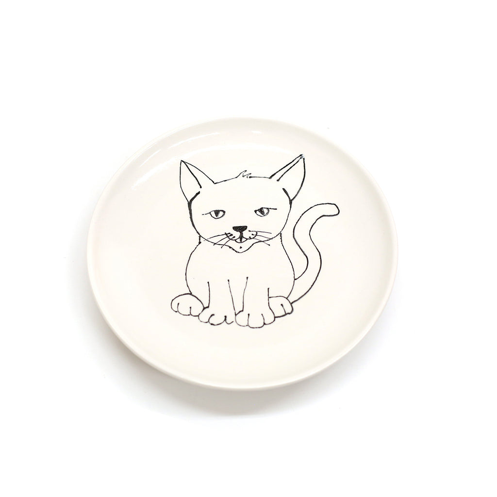 8" Kitty Cat Plate by Denise Yaghmourian – Practical Art
