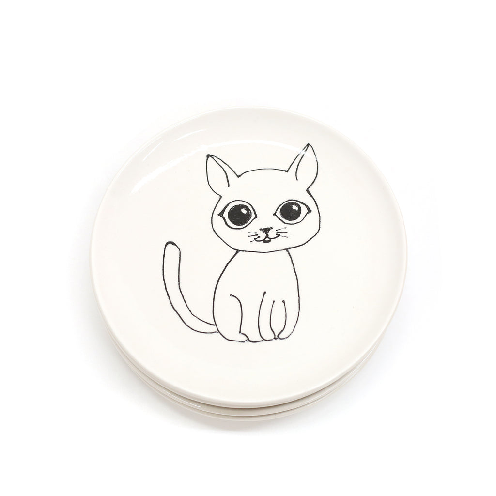 8" Kitty Cat Plate by Denise Yaghmourian – Practical Art
