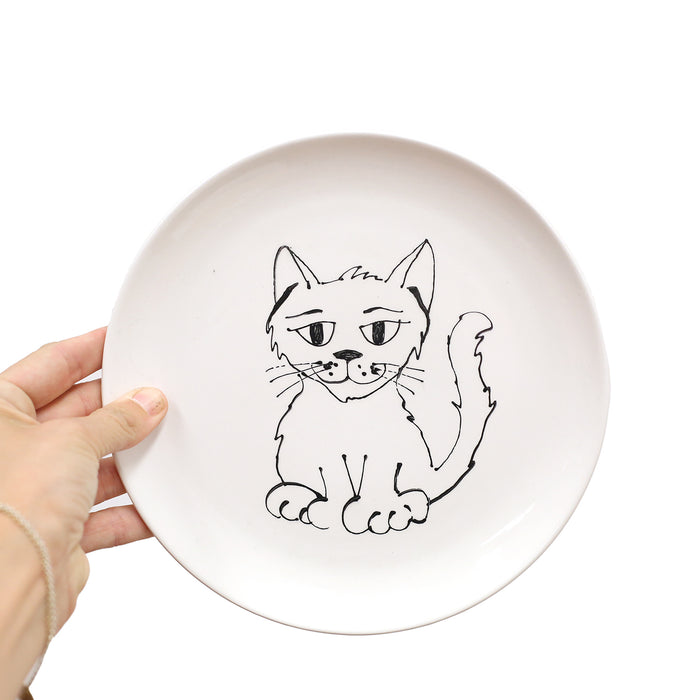 8" Kitty Cat Plate by Denise Yaghmourian – Practical Art