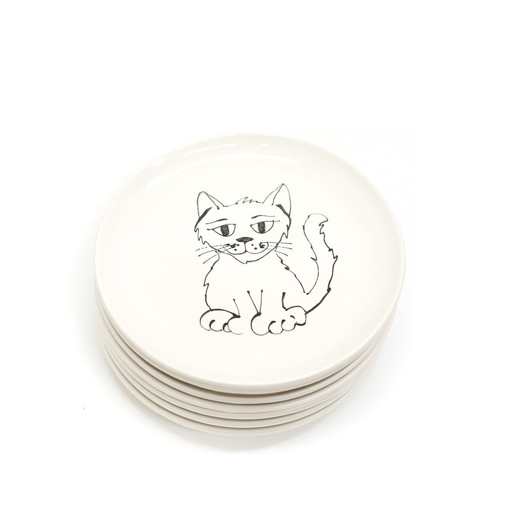 8" Kitty Cat Plate by Denise Yaghmourian – Practical Art