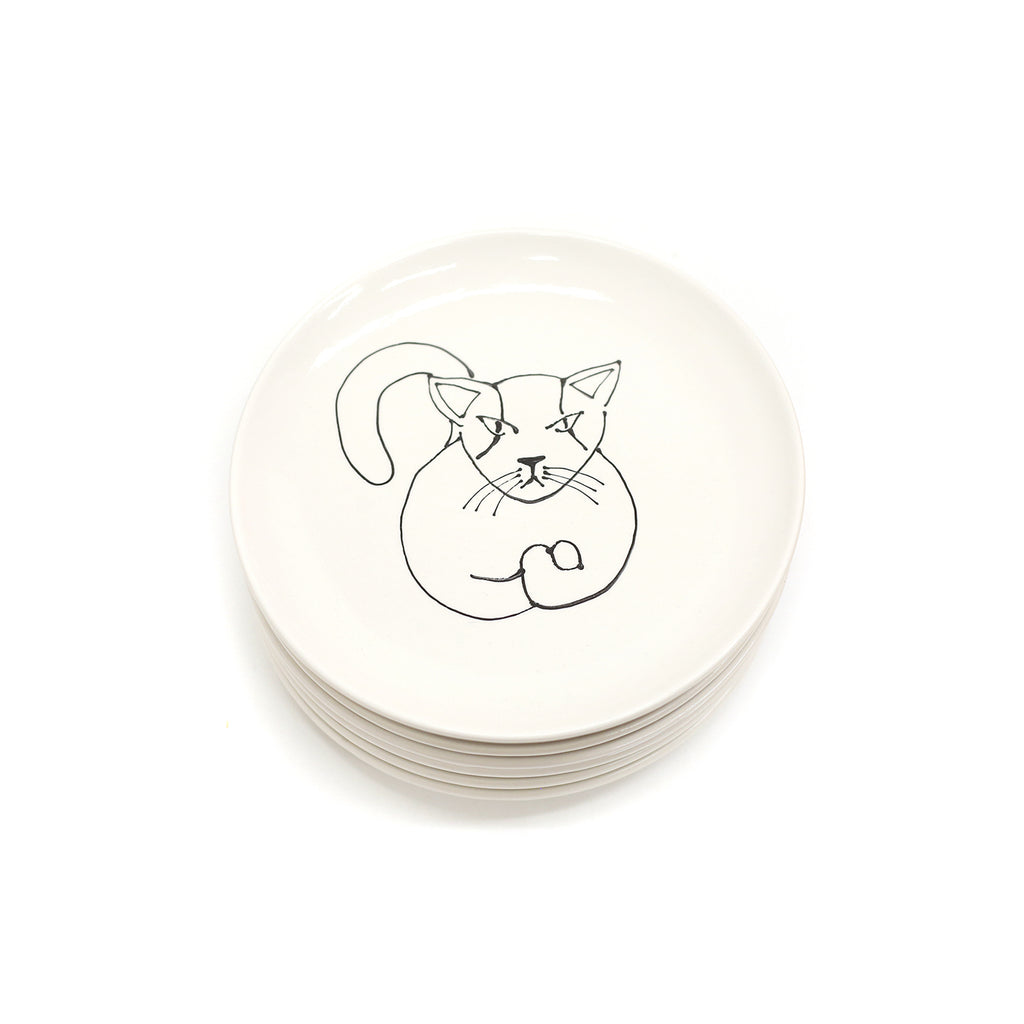 8" Kitty Cat Plate by Denise Yaghmourian – Practical Art