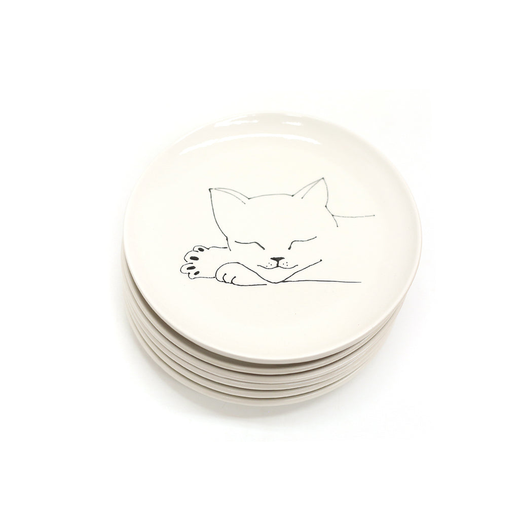 8" Kitty Cat Plate by Denise Yaghmourian – Practical Art