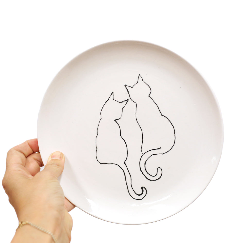 8" Kitty Cat Plate by Denise Yaghmourian – Practical Art