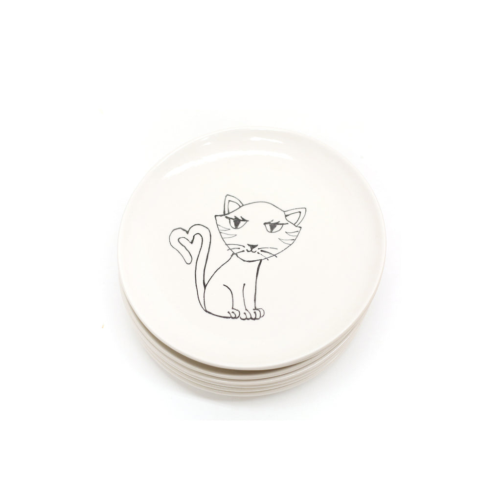 8" Kitty Cat Plate by Denise Yaghmourian – Practical Art