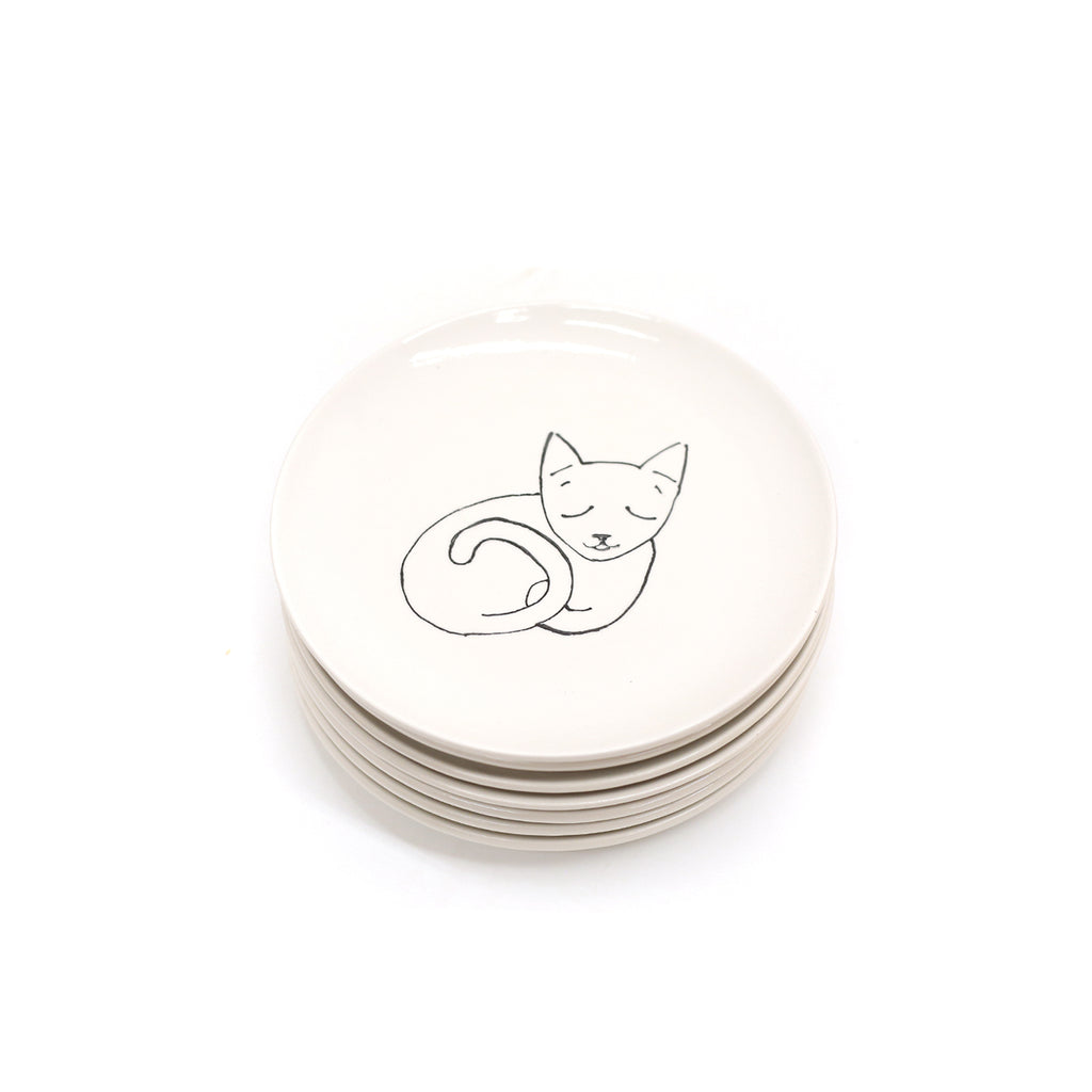8" Kitty Cat Plate by Denise Yaghmourian – Practical Art