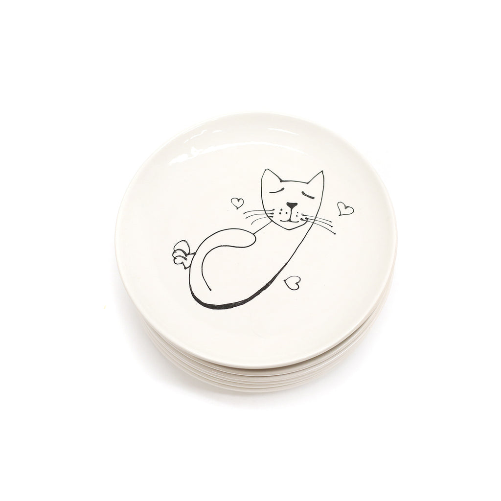 8" Kitty Cat Plate by Denise Yaghmourian – Practical Art